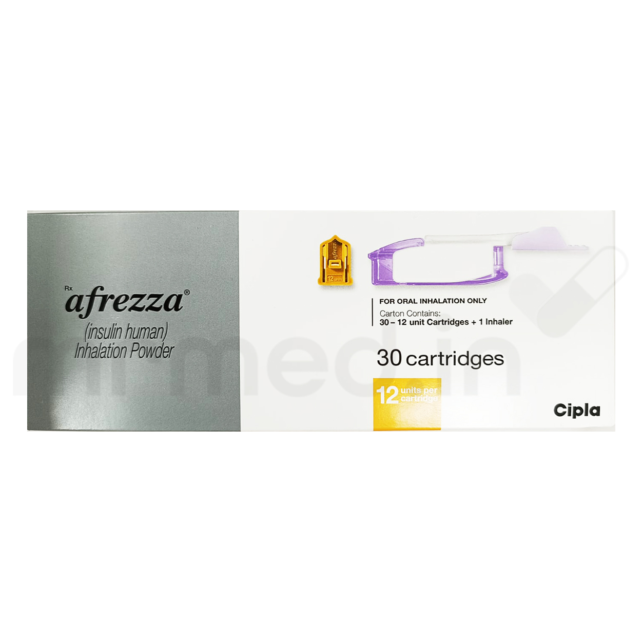 Afrezza 12IU Cartridge 30's (Inhaled Insulin): Price, Uses, Dosage | MrMed