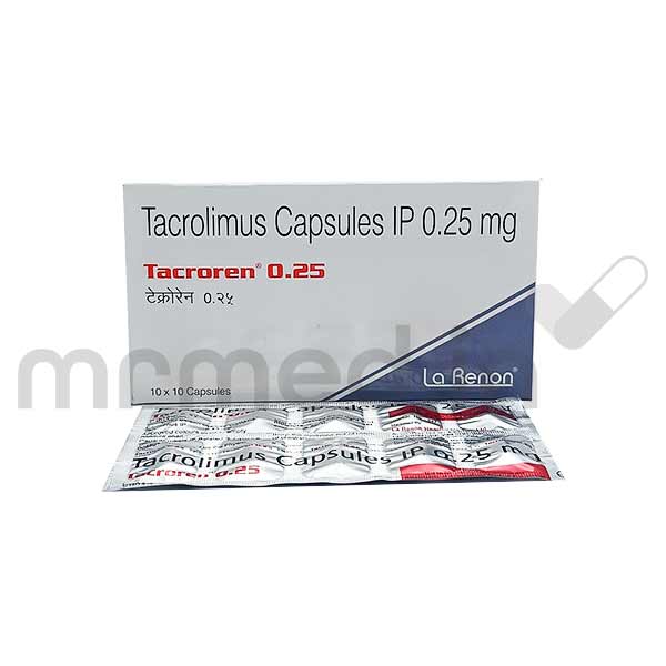 Buy Tacroren 0.25mg Capsule Online: Uses, Price, Dosage, Instructions ...