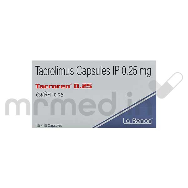 Buy Tacroren 0.25mg Capsule Online: Uses, Price, Dosage, Instructions ...
