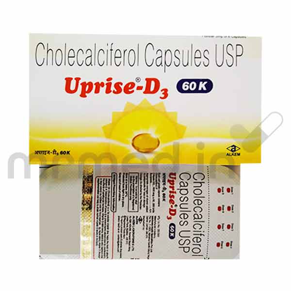 Buy UPRISE D3 60K CAPSULE Online: Uses, Price, Dosage, Instructions ...