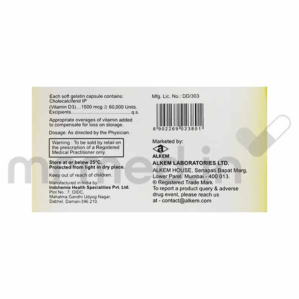 Buy UPRISE D3 60K CAPSULE Online: Uses, Price, Dosage, Instructions ...